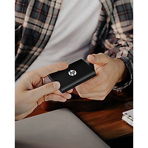 HP P500 Portable SSD 1TB - USB 3.2 Gen 1 Type C, USB- External Solid State Hard Drive - Up to 420MB/s, Black - 1F5P4AA#ABC