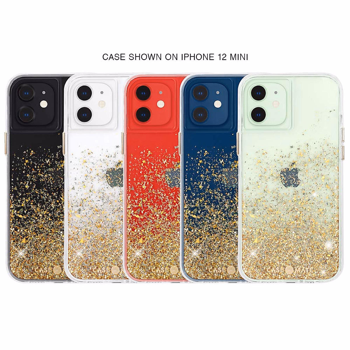 Case-Mate - Twinkle Ombre - Case for iPhone 12 Mini (5G) - 10 ft Drop Protection - 5.4 Inch - Gold