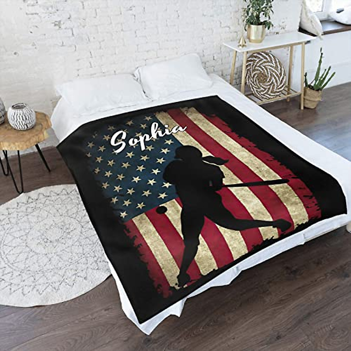Custom Blanket Personalized View Soft Fleece Throw Blanket with Name for Gifts Sofa Bed 50 X 60 inches