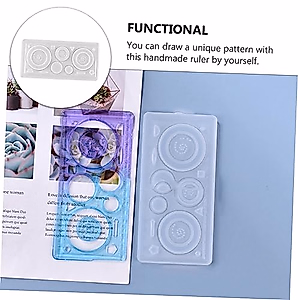 VILLCASE 1pc Kaleidoscope Mold Resin Silicone Molds Resin Tray Molds Silicone Tray Mold Silicone Resin Ruler Making Mold Silicone Molds for Resin Ruler Casting Mould Silica Gel White
