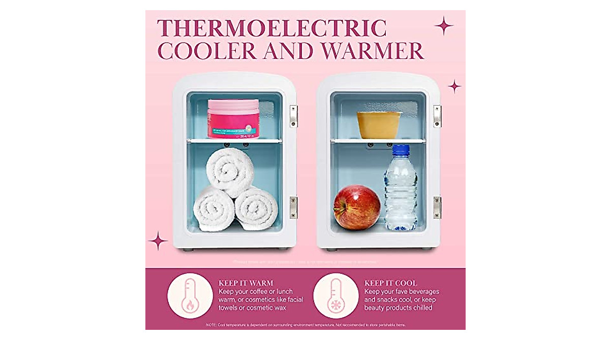 Paris Hilton Mini Refrigerator - Stylish Beauty & Snack Cooler