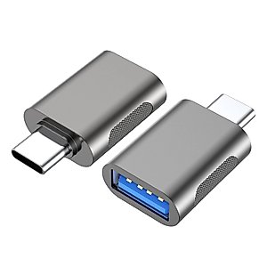 UV-CABLE USB C Male to USB Female Adapter 2-Pack, Type A to USBC Charger Cable Power Converter for iPhone, Mini Max, Samsung, i-Watch Series, Afor Laptops Oculus Quest Link Logitech StreamCam, etc