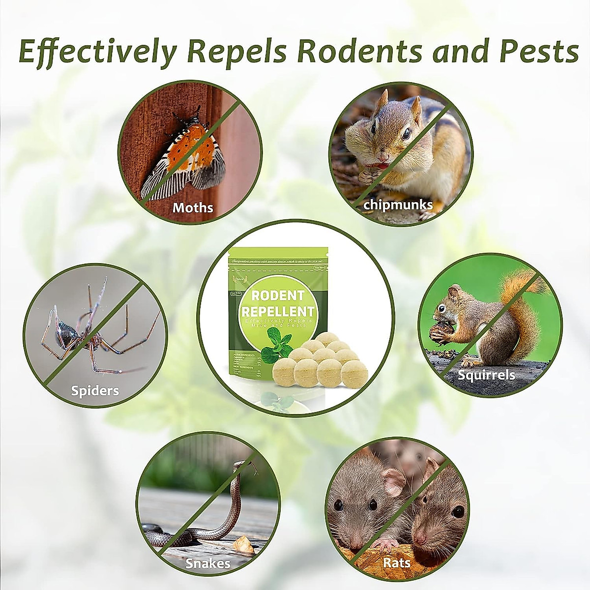 Cadorabo Mouse Repellent, Rodent Repellent Peppermint Oil to Repel Mice and Rats, Mice Repellent for House Squirrel Repellent for Attic Garage RV, Effective and Long Lasting 10 Pack Indoor&Outdoor Use