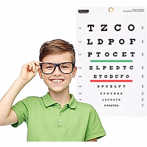 PECULA Eye Chart, Snellen Eye Chart, Wall Chart, Snellen Charts for Eye Exams 10 feet 9 X 14 in.