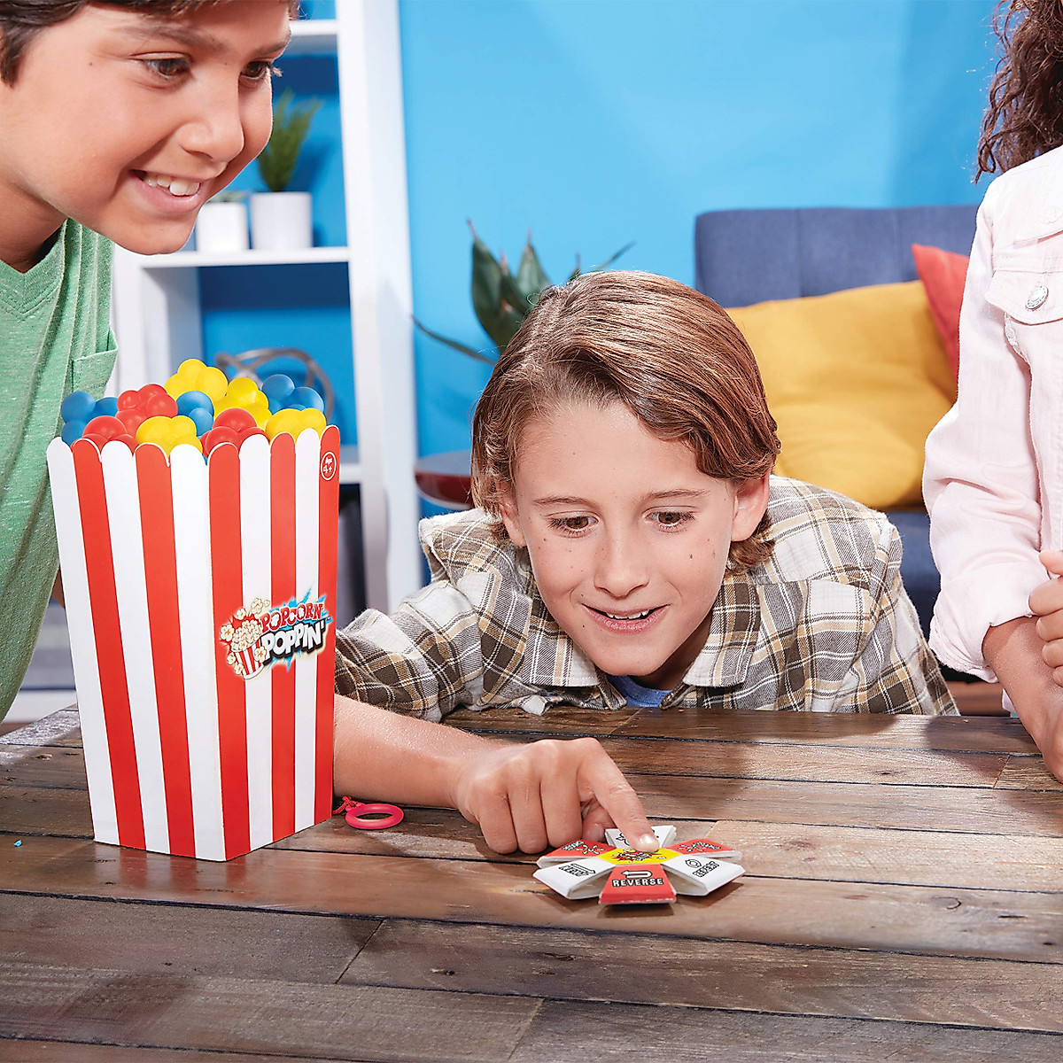 Moose Racing Popcorn Poppin' - for Ages 4+ | 2+ Players - Includes Popcorn Box with Timer, Die & Instructions - Fast-Paced Family Fun, Multi (91011)