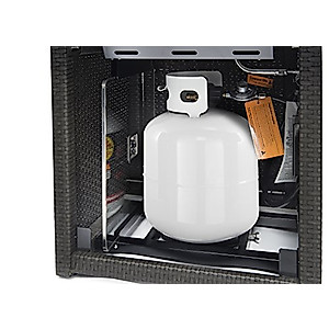 Outland Fire Table 3 Piece Square Accessory Set of Tempered Glass Lid Insert, Tempered Glass Wind Guard Fence, and UV & Water Resistant Durable Cover for 36-Inch Square Series 410 Propane Fire Tables