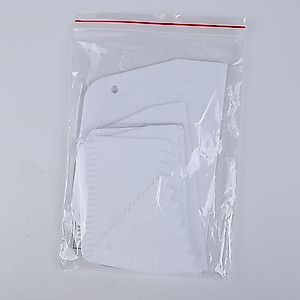 Teenitor Cake Scraper Cake Smoother, 7 Pcs Dough Scraper Bowl Scraper Cutters Cake Icing Scraper Smoother Tool Set for Bread Dough Cake Fondant Icing