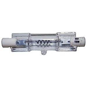 HQRP R7s Base Light Bulb 150W 25V Dental Halogen Lamp for GE 23710 Q150T4/CL QUARTZ Clear-Dental Spotlight + HQRP Coaster
