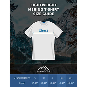 Merino Wool T-Shirt Mens - Short Sleeve Merino Wool Shirts for Men - Sport Merino Lightweight Base Layer Hiking Tshirt (Large, Coal Black)