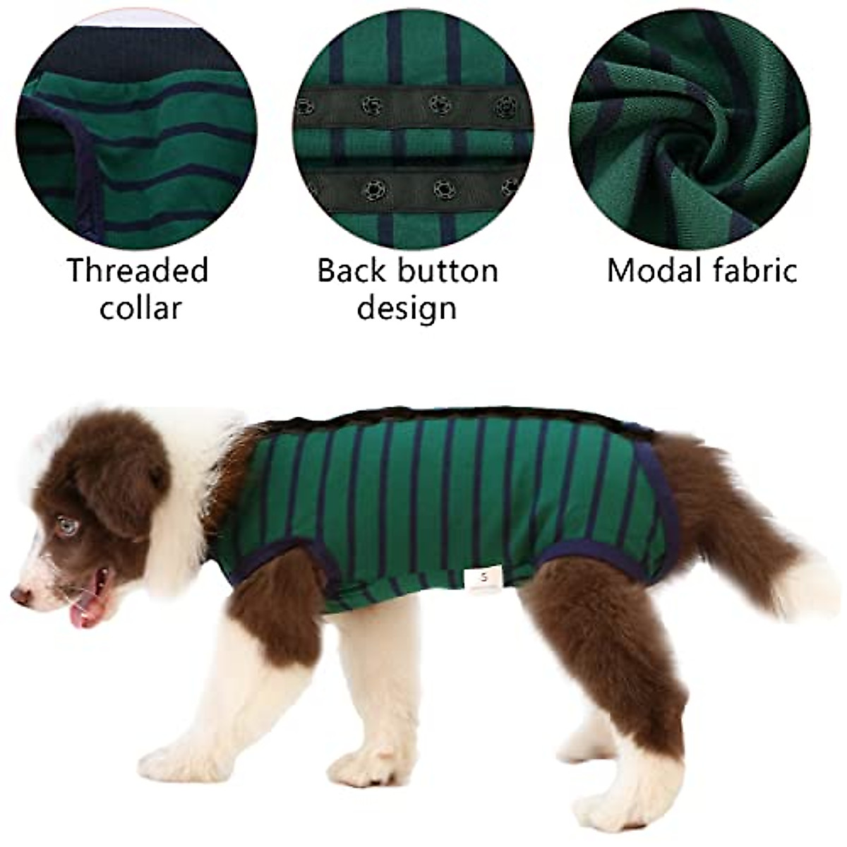 ZIMAOSHAN Recovery Suit for Dogs - Onesie for Small Medium Dogs Recovery Suit for Female Male,Substitute E-Collar & Cone