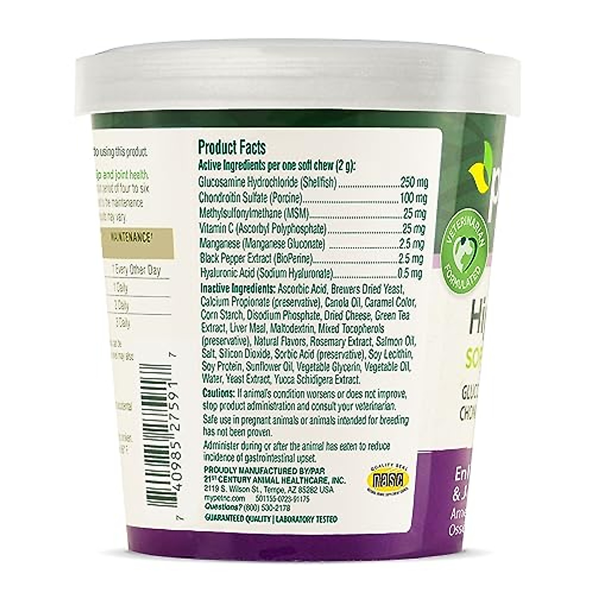 PetNC Natural Care Hip and Joint Soft Chews for Dogs, 90 Count,Liver,0.03 pounds