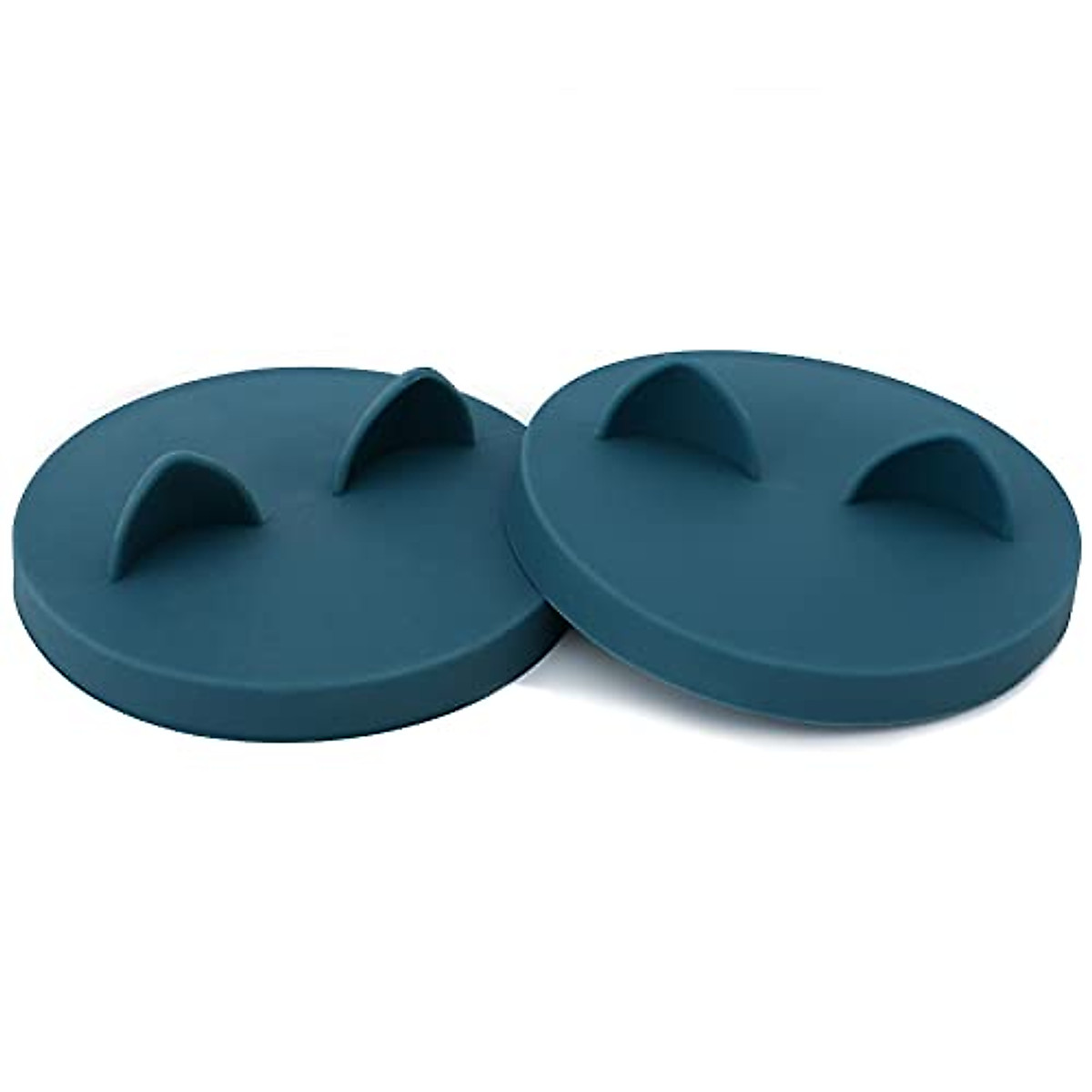 OHMO - 2 Pack Cat Food Can Lids, Small (3 oz) Silicone Can Covers for Pet Food Cans 2.5 oz Cat Food Cans, Dark Blue