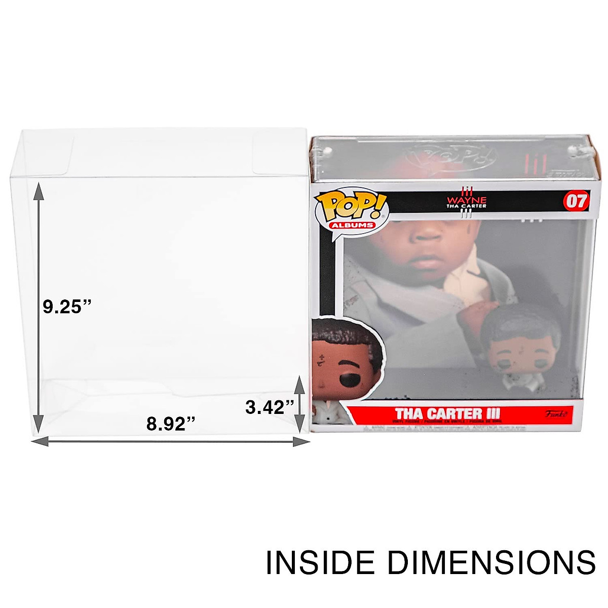 Viturio Pop Protector Cases Compatible with Funko Pop! Albums Vinyl Figures .50mm Thick (2 Pack)