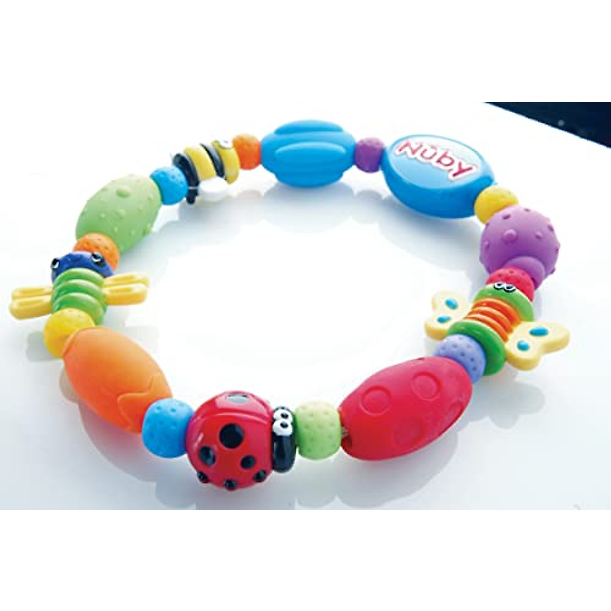 Nuby Bug-A-Loop Teether, Colors May Vary