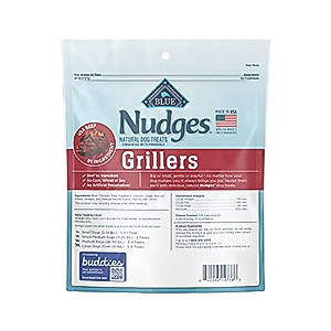 Blue Buffalo Nudges Grillers Natural Dog Treats, Steak, 16oz Bag