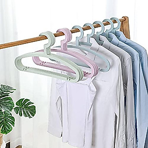 5 PCs Household Invisible Hanger Plain Plastic Drying Rack Adult Non-Slip Wet and Dry Dual-use Clothes Hanger