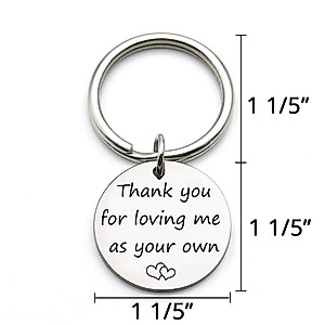 XGAKWD Step Mom Mother Gift, Thank You for Loving Me as Your Own, Mom in Law Gifts Idea for Mothers Day from Husband Daughter Son Kids