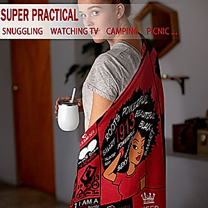 Centh Sorority Gifts for Women Sorority Blanket 50''x60'', African American Sorority, J1913 Elephant Sorority Birthday Gifts for Women Girl Throw Blanket