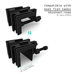 Houkr Aquarium Adjustable Multifunction Clip Set(2Pcs), Fish Tank Water Pipe Mounting Clip Aquarium Tube Clamp Hose Holder, Feed Holder, Water Hose Holder, Fish Tank Water-Change Fixing Rack