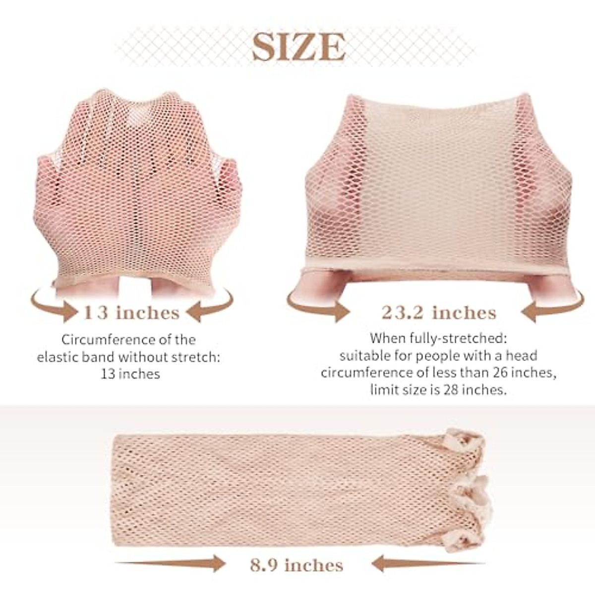 Dreamlover Mesh Wig Cap, Nude Wig Hair Caps for Women, 3 Pieces