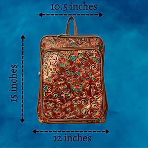 VALGATI Genuine Leather Designer Backpack (Cognac)