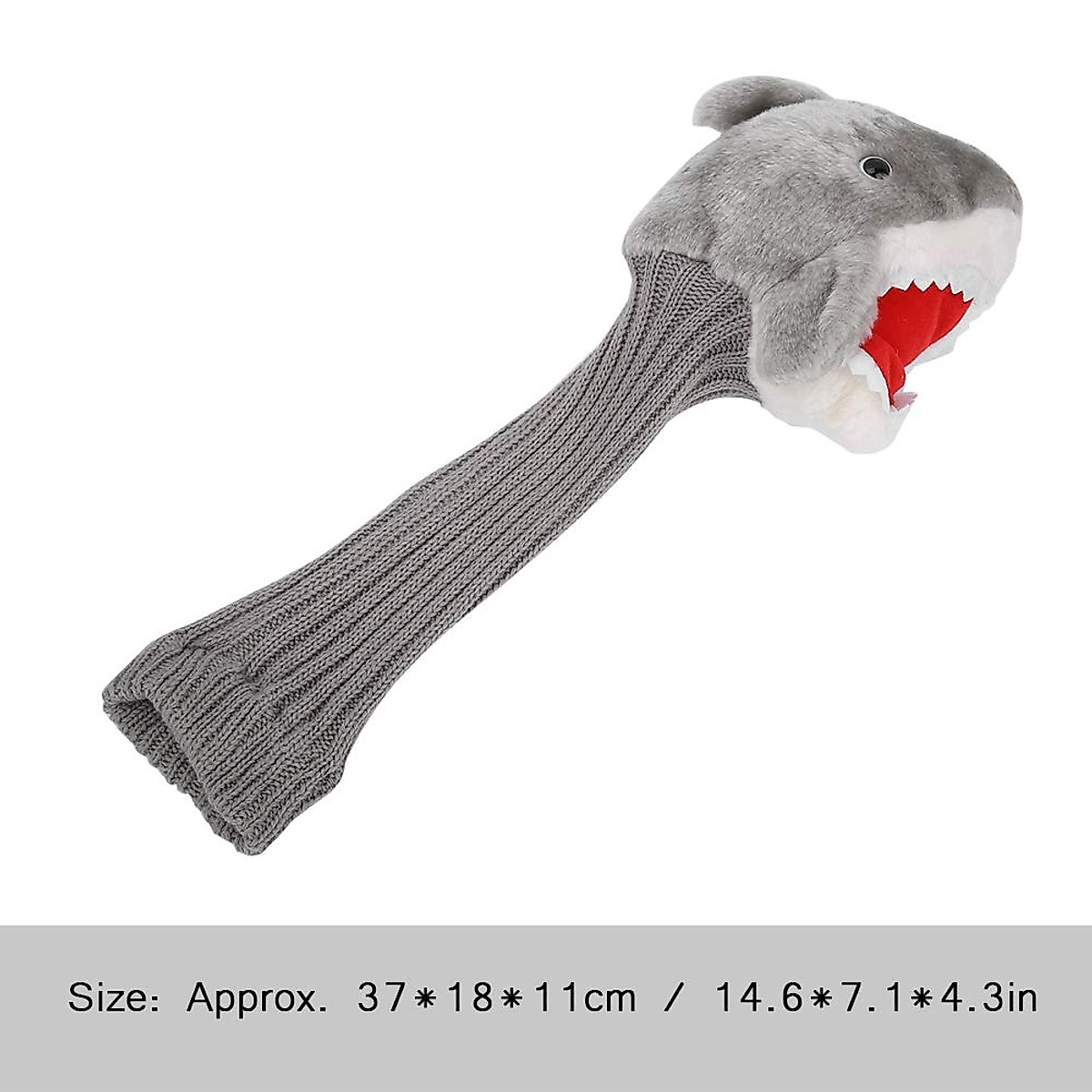 MAGT Golf Head Cover, Shark Head Golf Club Cover Cute Animal Golf Headcovers for 3 and 5 Wood Driver (14.6 * 7.1 * 4.3 Inch)