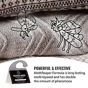 Clothing Clothes Moth Traps - 20 Pack, Sticky Glue Bug Repellent with Pheromone Attractor for Closets Wardrobes Carpet Cabinet Drawers, Safe, Non-Toxic for Indoor