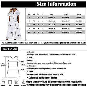 Womens Dresses 2023 Summer Casual Loose Sundress Long Dress Boho Plus Size Beach Pockets Dress Ladies Business Vintage Romper Dresses Cruise Outfits Party A Line Dress(E Green,XX-Large)