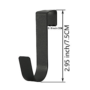 eywlwaar Over The Cabinet Door Single Hooks 5 Pack (Black)