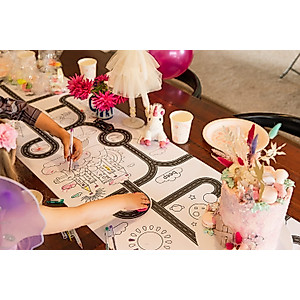 Zoe & Jim Giant Coloring Paper roll for Kids. Large Coloring Roll. 26 feet x 17 inches of Preschool Play Fun. Craft kit roll. Coloring Activity Banner. Toddler Art and Creativity Toys., White