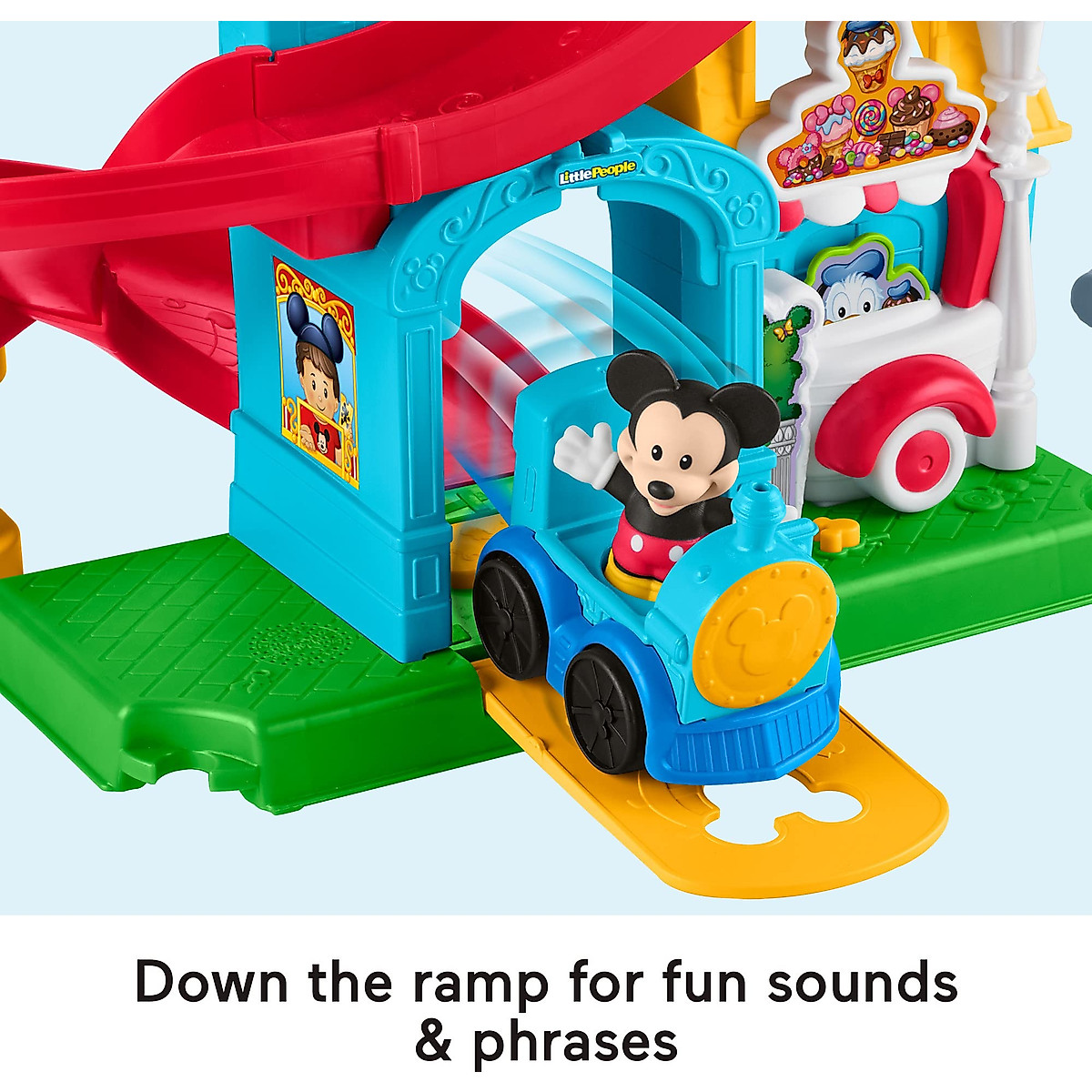 Fisher-Price Little People Toddler Toy Disney Mickey & Friends Playset with Sounds & Phrases for Ages 18+ Months