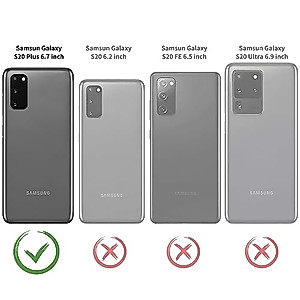 DJBull 2-in-1 Detachable for Samsung Galaxy S20+/S20 Plus 6.7 inch case with Credit Card Holder【RFID Blocking】,Flip Folio Book PU Leather Protective Cover Women Men for S20 Plus Phone case Blue Green