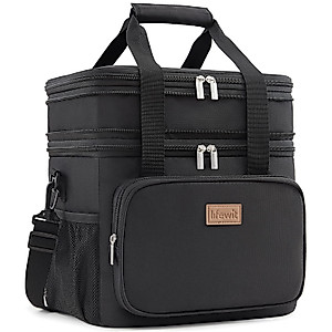 Lifewit Lunch Box for Men Women, Large Insulated Soft Cooler Bag, Leakproof, 21L Capacity, Black