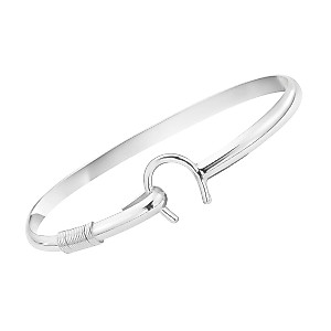 Ritastephens Sterling Silver Horseshoe Bangle Cuff Bracelet 7.5 Inches