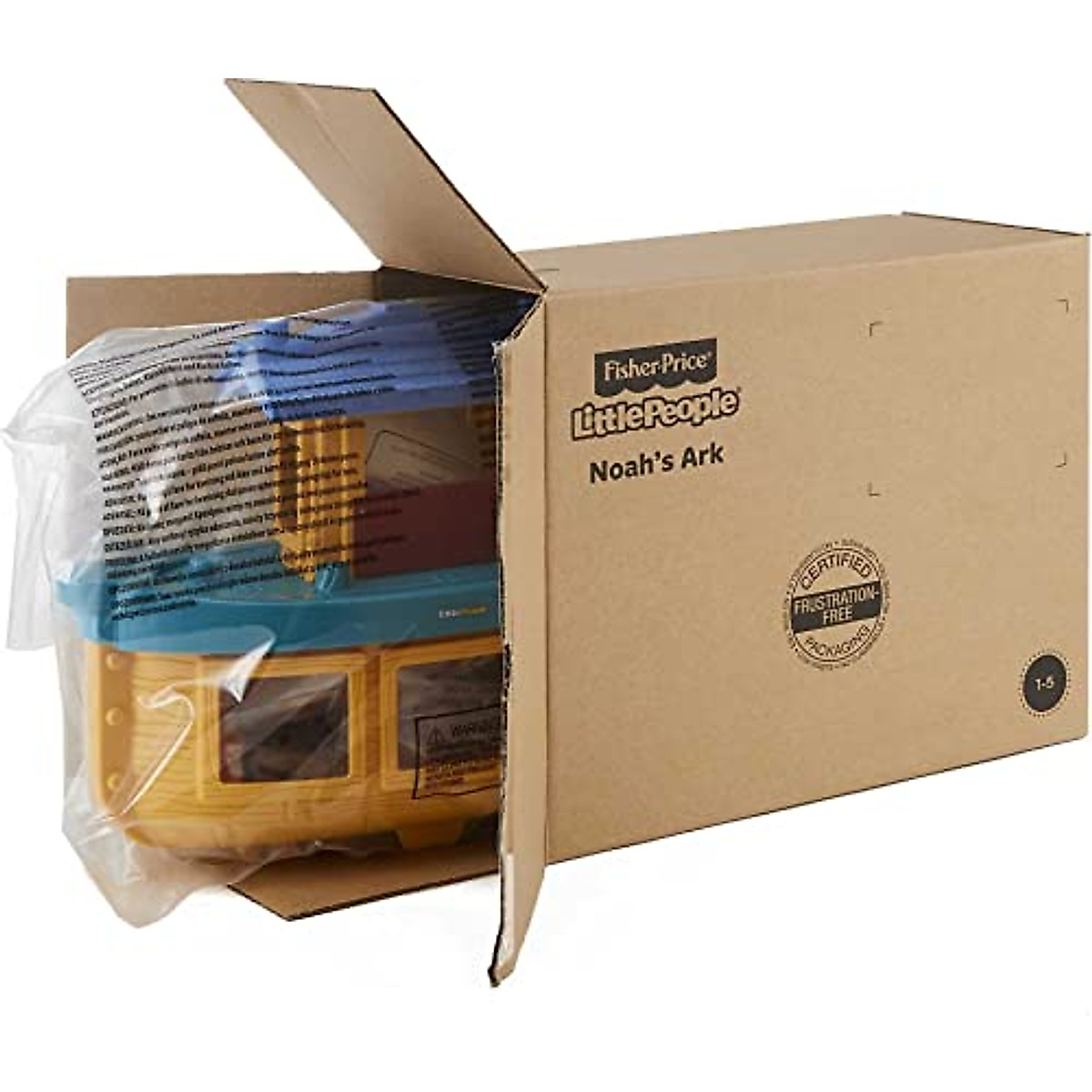 Fisher-Price Little People Noah's Ark playset with 9 figures for toddler and preschool pretend play ages 1 to 5 years