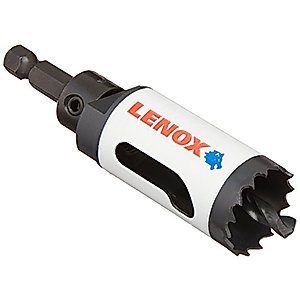 LENOX Tools Hole Saw, Bi-Metal, Speed Slot, Arbored, 1-1/8-Inch (1772483)