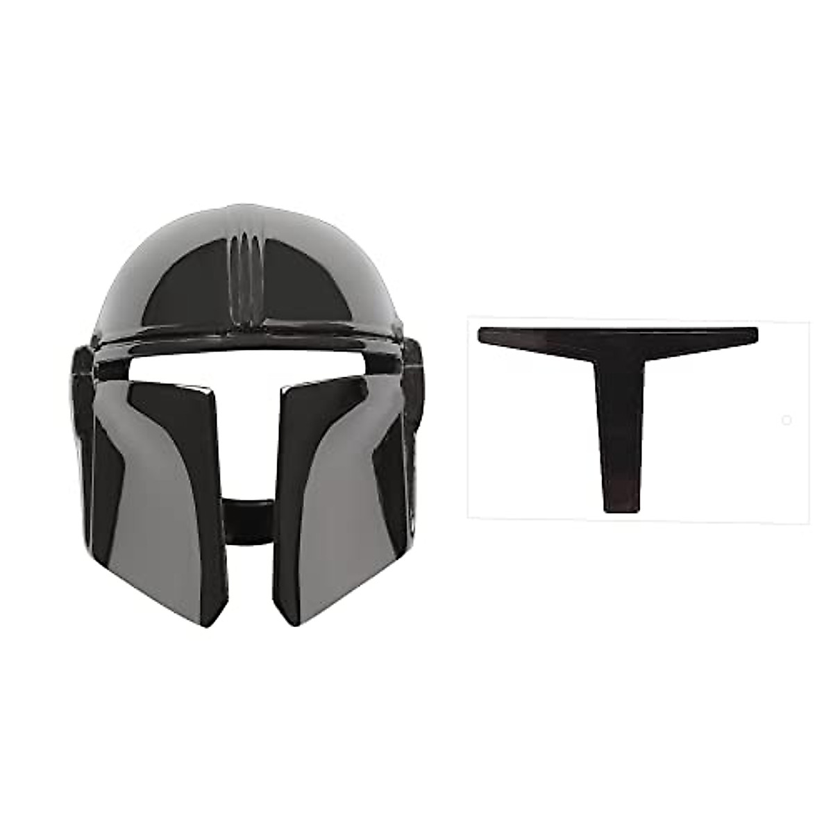 BestEvMod Mando Style Universal Car Engine Start Stop Button Cover Anti-Scratch Push Start Button Protective Cover 3D Cool Car Interior Accessories(Chrome Black)