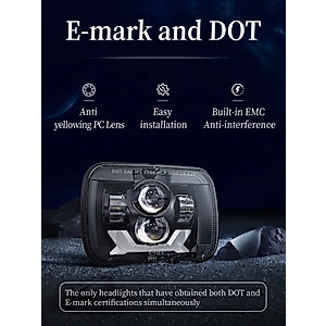 HWSTAR 2022 180W 1000% Bright H6054 5x7 7x6 Led Headlights Compatible with Jeep Cherokee XJ Wrangler YJ [ DOT][Anti-glare][DRL Turn Signal][Hi/Low Sealed Beam] Ford Chevy GMC Toyota Nissan Dodge etc