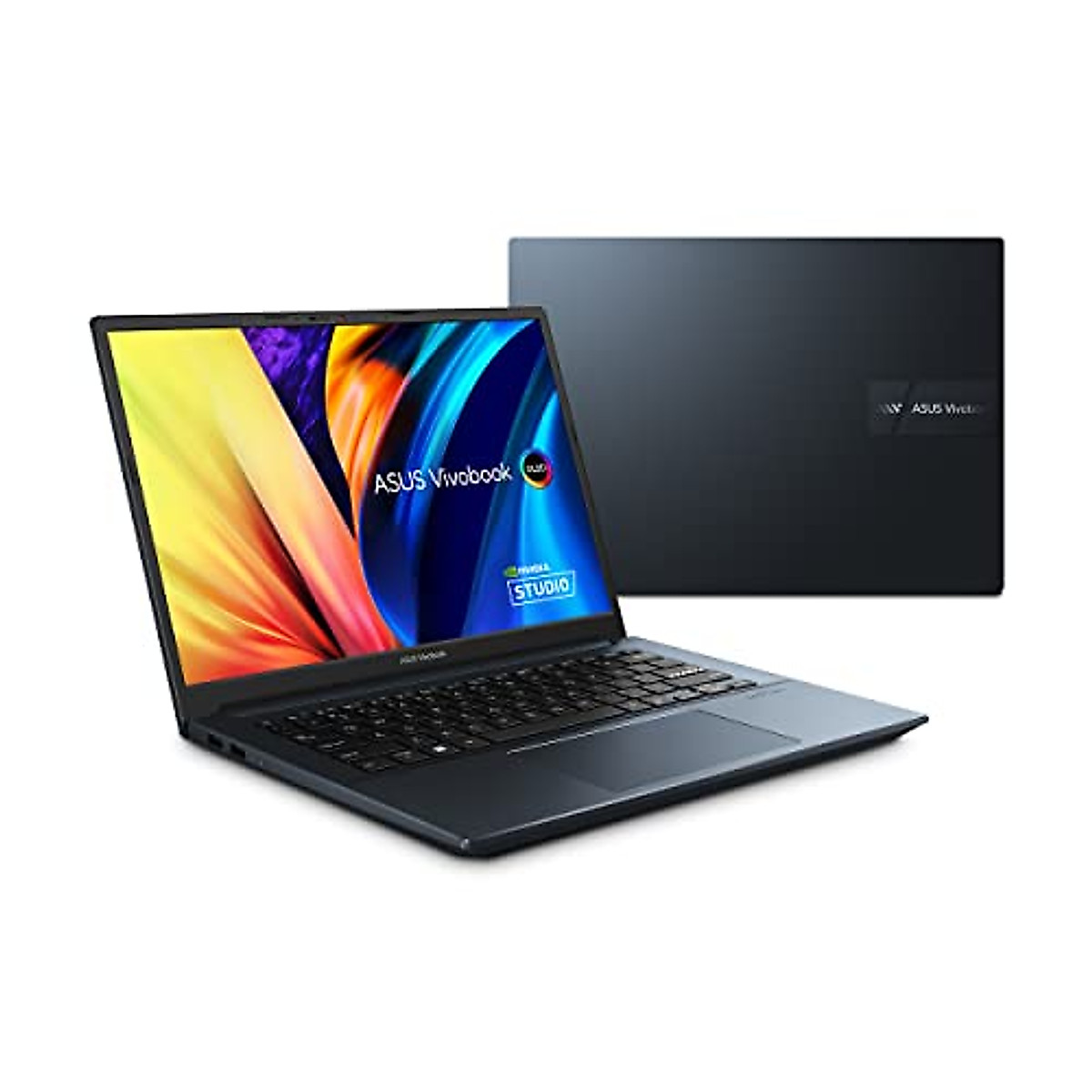 ASUS VivoBook Pro 14 OLED Laptop, 14” 2.8K OLED Display, AMD Ryzen 7 6800H Mobile CPU, NVIDIA GeForce RTX 3050 GPU, 16GB RAM, 1TB SSD, Windows 11 Home, Quiet Blue, M6400RC-EB74