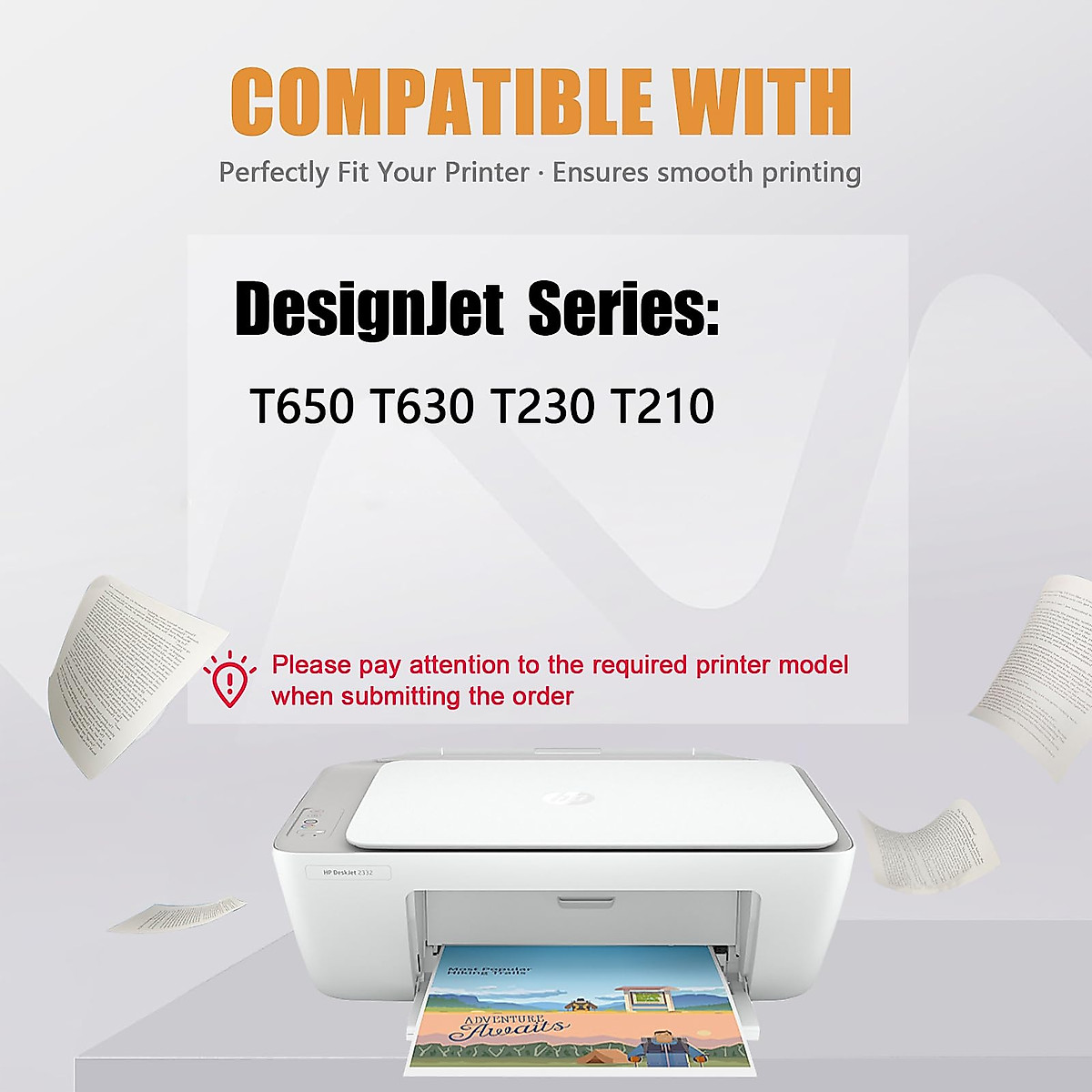 2 Black 712XL Ink Cartridges Replacement for HP 712 712XL Ink Cartridge Compatible for DesignJet T650 T630 T230 T210 Printers