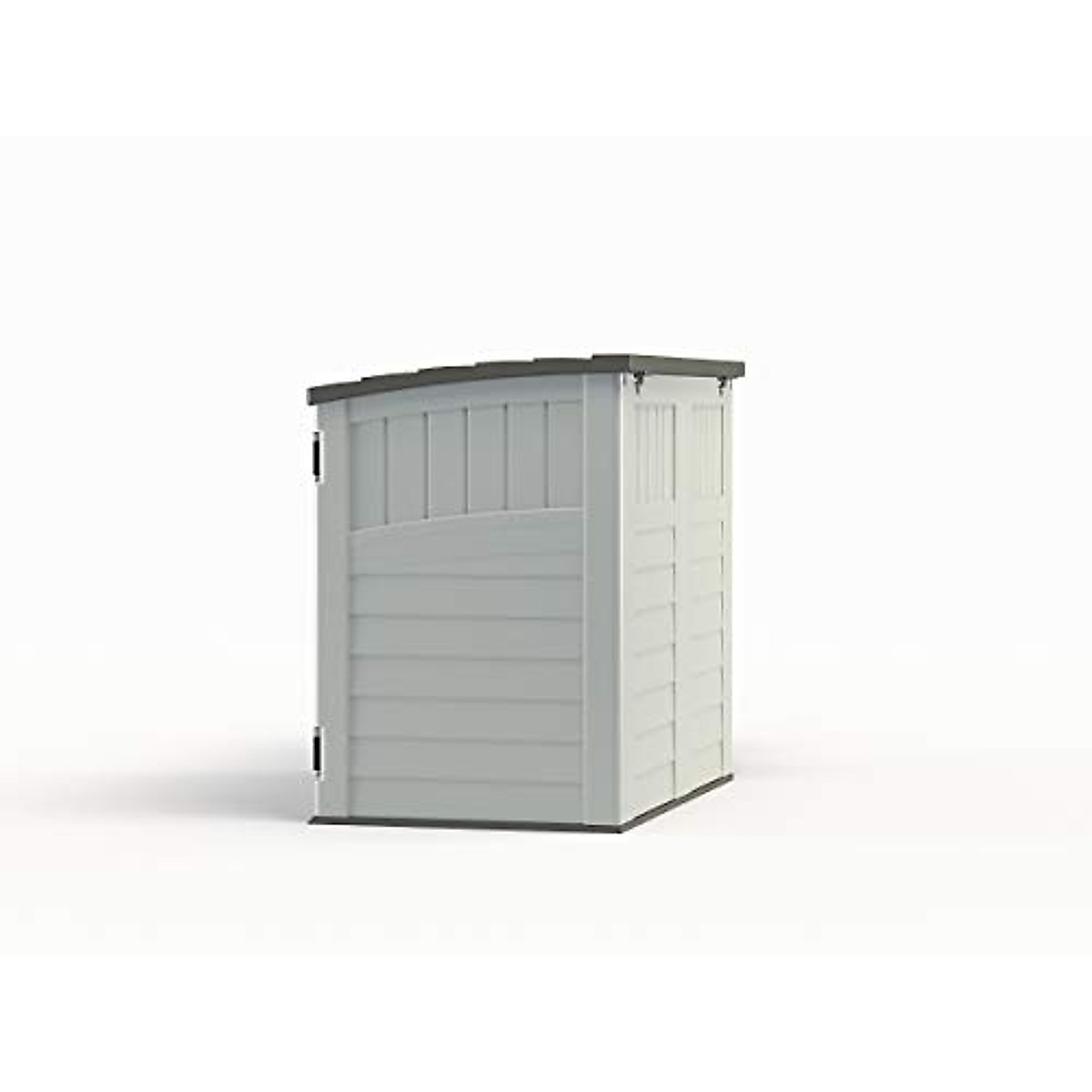 Suncast Horizontal Outdoor Storage Shed for Backyards and Patios 34 Cubic Feet Capacity for Garbage Cans, Tools and Garden Accessories, No Size, Vanilla