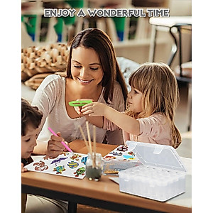 Moon Magpie Diamond Painting Storage Containers, 25PCS Bead Storage and Organizer, Mini Clear Bead Organizer Jars with Screw Lids for Storing Diamond Painting Accessories, Diamond Craft, Rhinestones