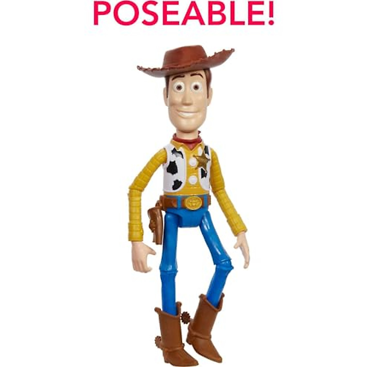 Mattel Disney and Pixar Toy Story Large Action Figure, Posable Woody Collectible in Signature Sheriff Look with Removable Hat, 12-inch Scale