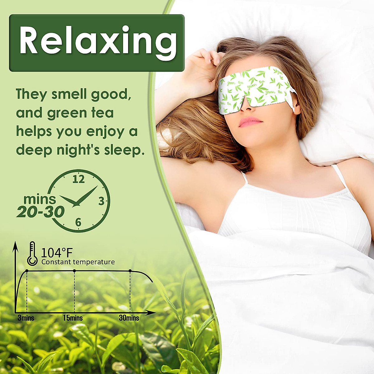 ZHENYEMEI Self Heating Warm Compress for Eyes | 6A Silk Cotton Material | Heated Eye Mask for Fast Relief of Dry Eyes | No Microwave Needed | Eye Treatment Products for Dry Eye Relief | 20 Count