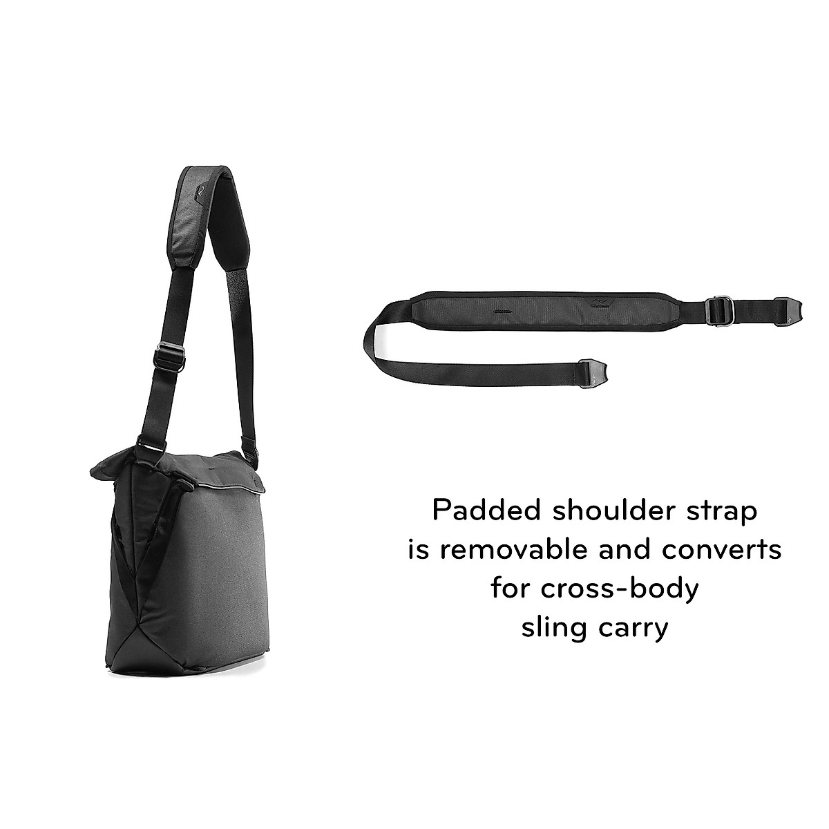 Peak Design Everyday Tote V2 15L Black for Travel or Photo Carry (BEDT-15-BK-2)