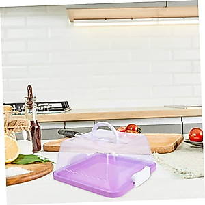 Homoyoyo Portable Cake Box with Cakey Clear Container with Lid Cheesecake Carrier Dessert Storage Case Cake Holder with Lid Mini Gift Cake Packing Box Cake Carrier with Handle Wedding