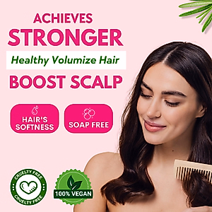 Muun Rosemary Shampoo and Conditioner Bar Set 3 - Natural Solid Hair Growth Soap Bars for Women with Straight, Curly or Thinning Hair for Anti-Hair Loss, Regrowth, pH Balanced, Sulfate & Silicone Free