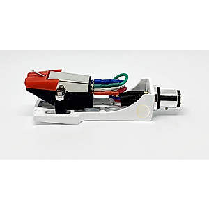 MG-09 Cartridge and elliptical Stylus, needle and White Headshell with mounting bolts for Stanton T120, T60, T80, T90, T62, T92, ST150, T92 usb, ST100, STR8100, STR880, STR890