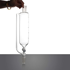 Autoark 500ml Pressure Equalizing Addition Funnel,Borosilicate Glass Dropping Funnel 24/40 Joint with PTFE Stopcock for Laboratory,AIS-005