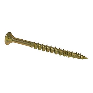 Hillman The Hillman Group 42180 Pro Crafter 8 by 2-1/2-Inch Wood Screw, 50-Piece, Yellow Zinc